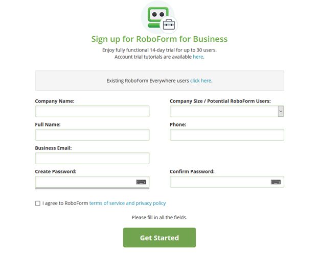 RoboForm for Business Company Account Creation – RoboForm Help Center