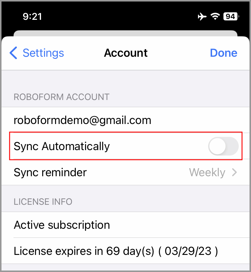 How do I turn off automatic sync? – RoboForm Help Center