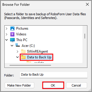 How can I make a backup of my RoboForm data? – RoboForm Help Center