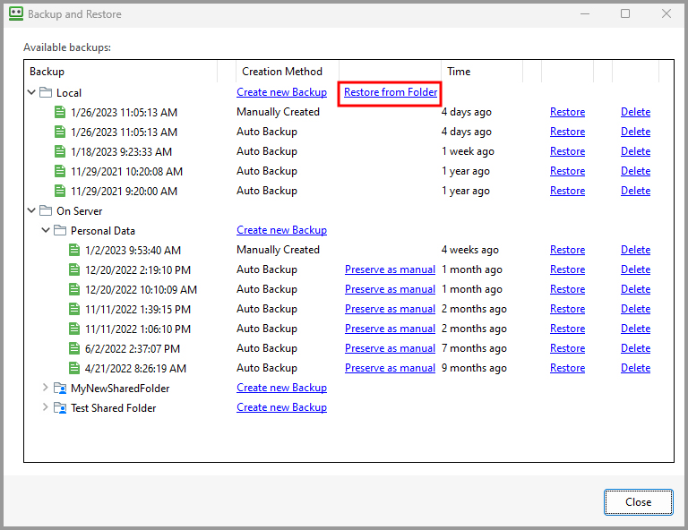 How can I Restore my data from a backup? – RoboForm Help Center