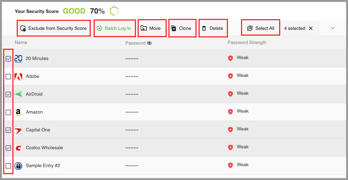 Compromised passwords in Security Center – RoboForm Compromised passwords in Security Center – RoboForm