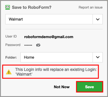 How can I resave a Login if the log in form changes? – RoboForm Help Center