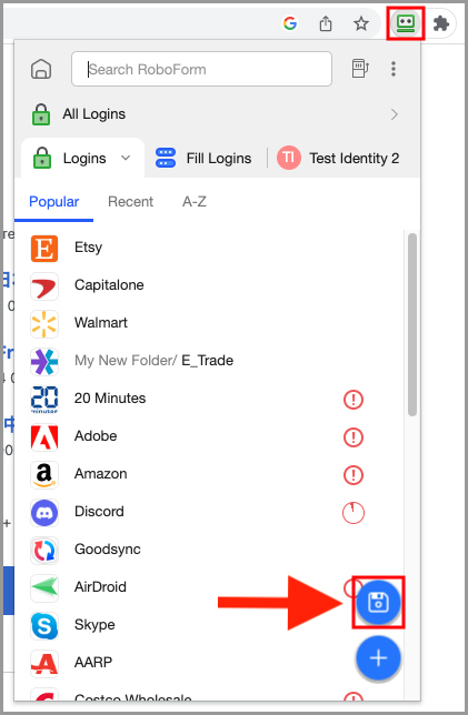 How to save a Bookmark – RoboForm Help Center