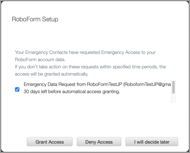 How to set up Emergency Access – RoboForm Help Center