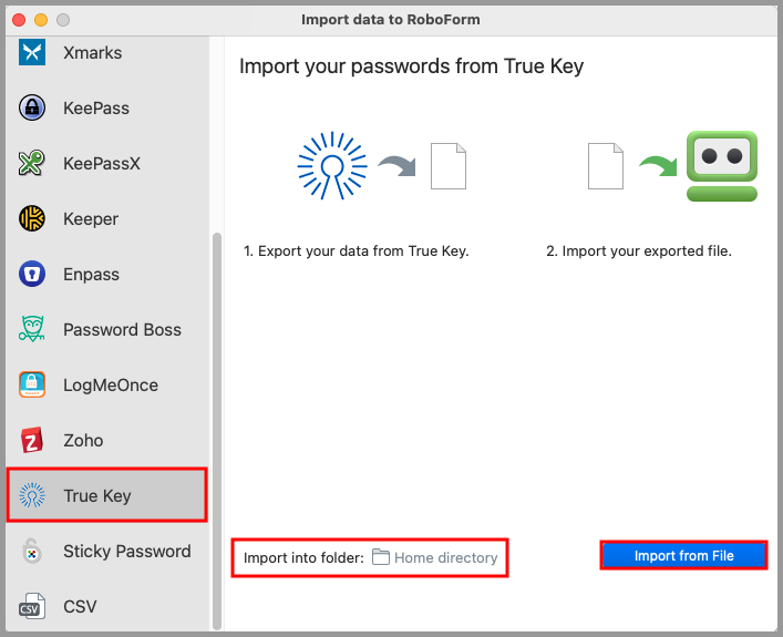 How To Export From True Key And Import Into Roboform Roboform Help Center
