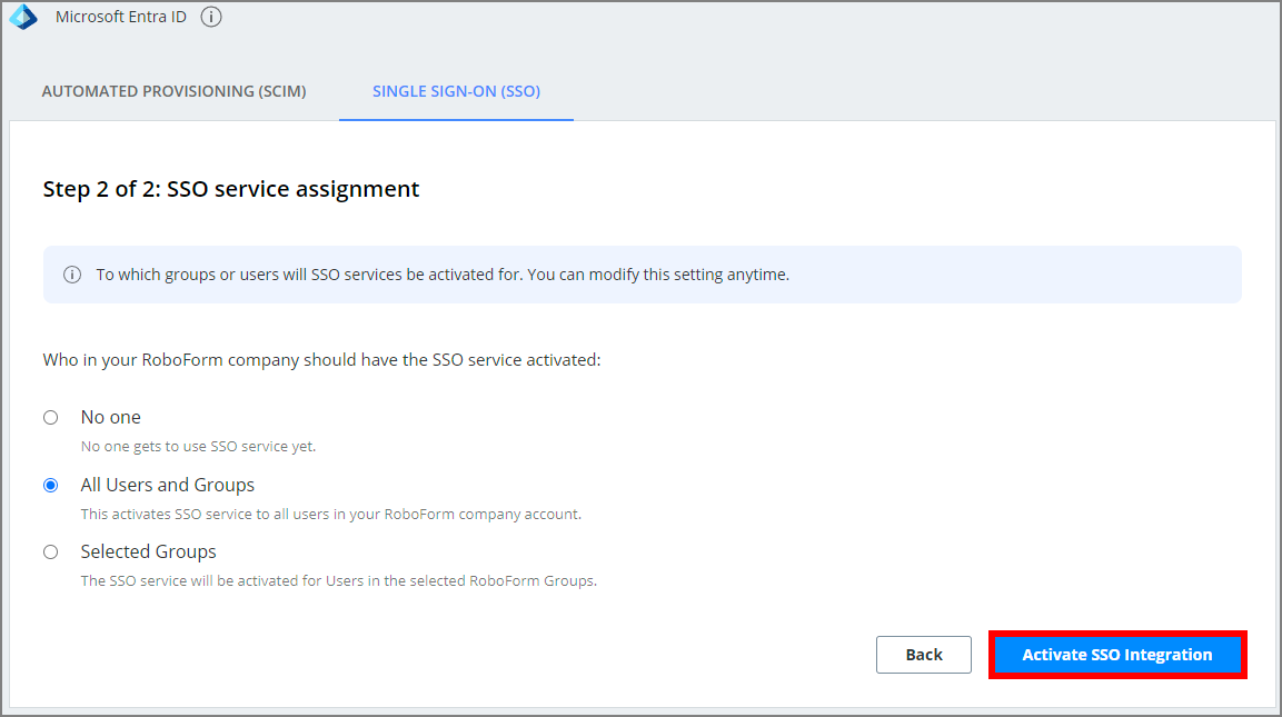 SSO integration with Azure/Entra – RoboForm Help Center