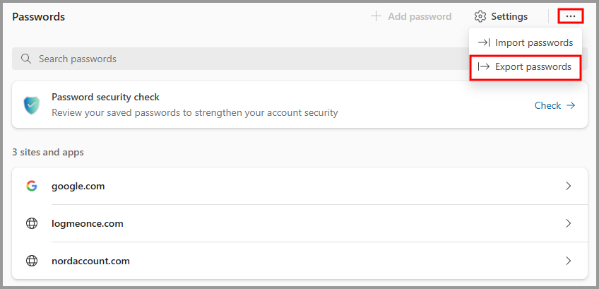 How to Export Microsoft Edge Passwords and Import into RoboForm – RoboForm Help Center