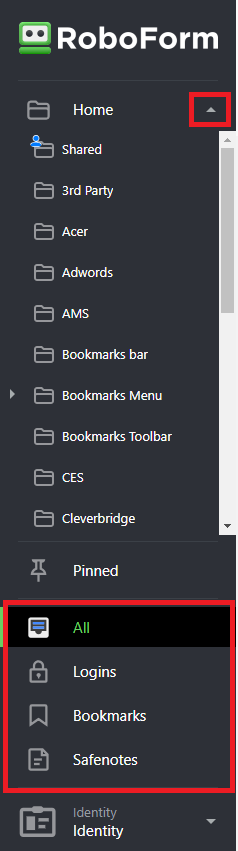 Using the Start Page – RoboForm