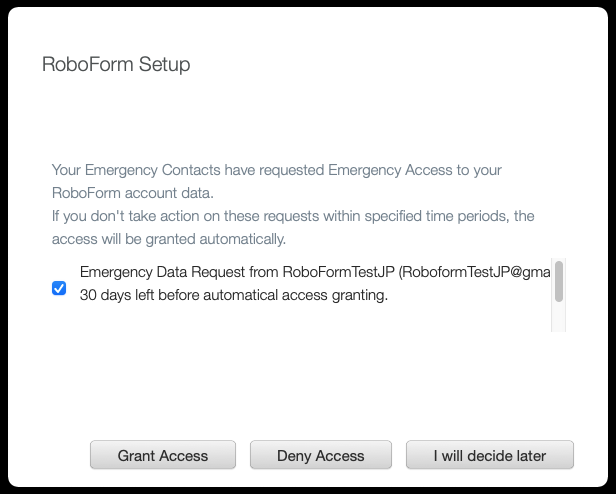 How to set up Emergency Access – RoboForm