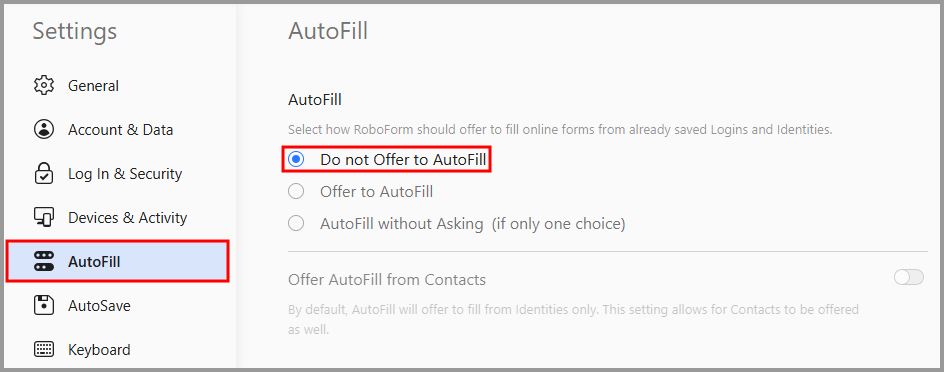 How to disable inplace AutoFill – RoboForm Help Center