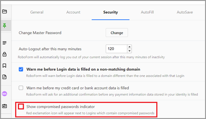 Compromised passwords in Security Center – RoboForm Compromised passwords in Security Center – RoboForm